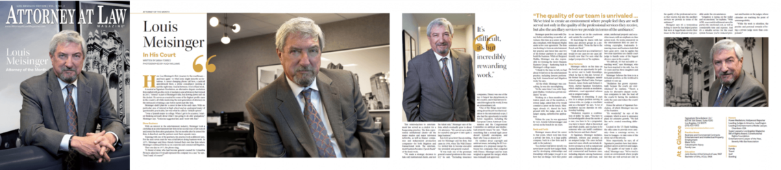Louis Meisinger: In His Court | Attorney at Law Magazine