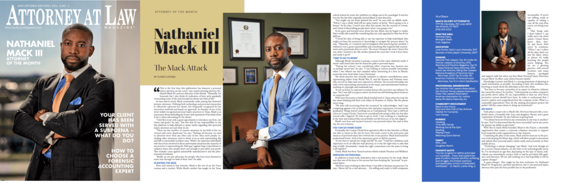 Nathaniel Mack III: The Mack Attack | Attorney Feature