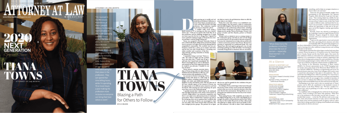 Tiana Towns: Blazing a Path for Others to Follow | Attorney at Law Magazine